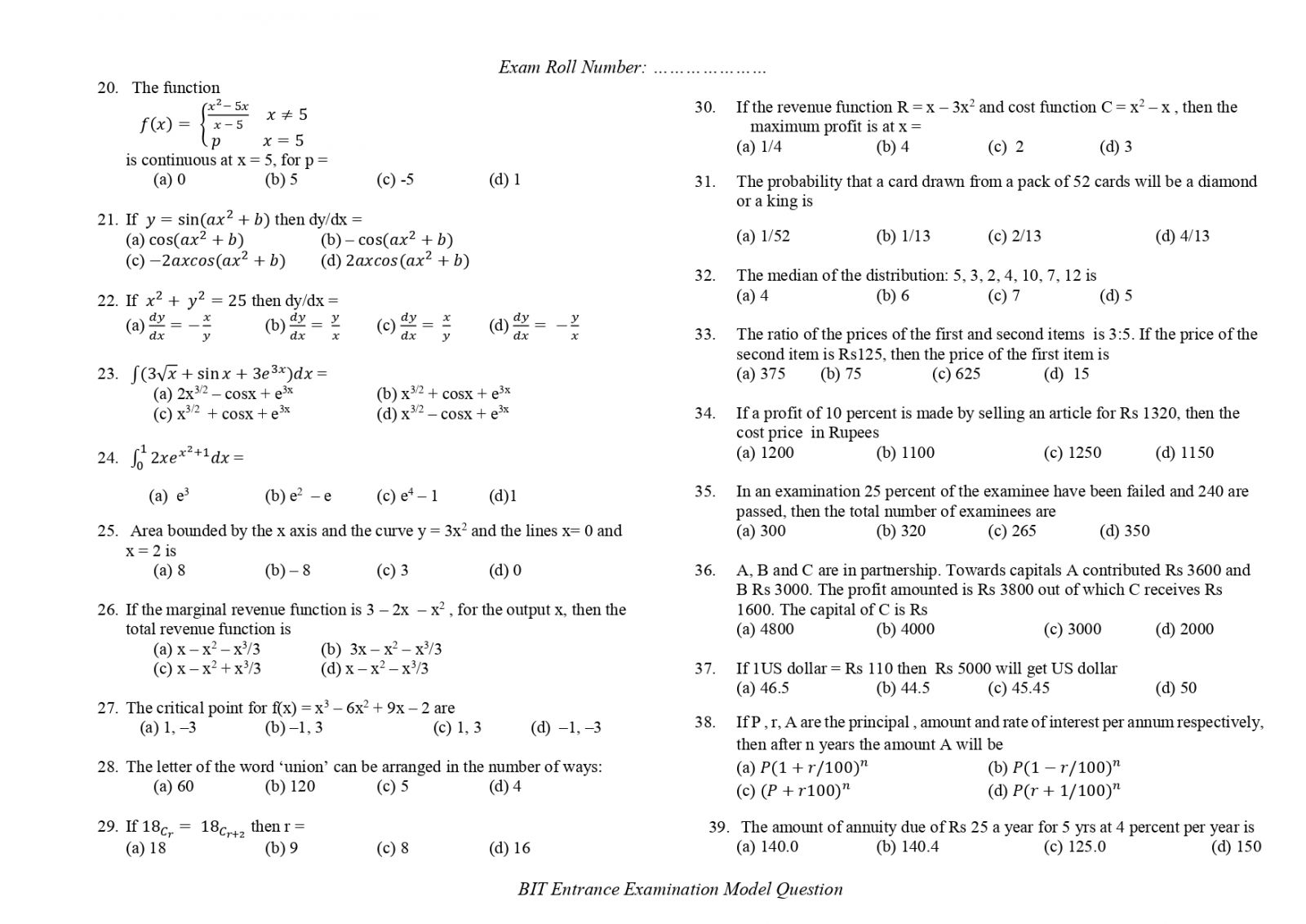 Tribhuvan University publishes model questions for Bachelor of ...